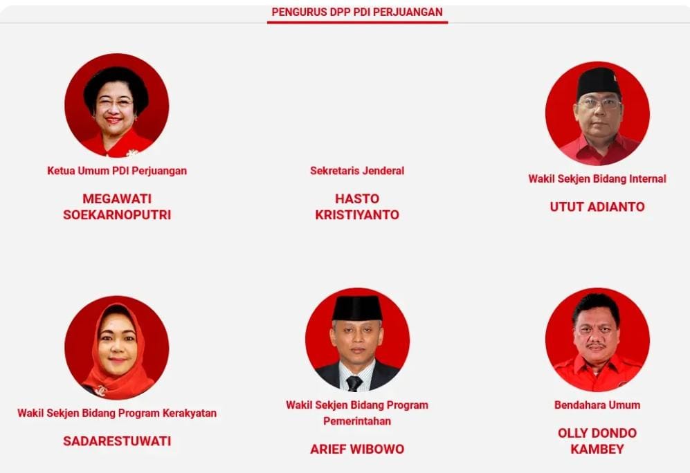 Hasto Jadi Tersangka, Foto Hilang dari Website PDIP